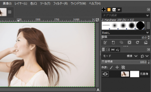 GIMP 髪の毛を切り抜いてみよう